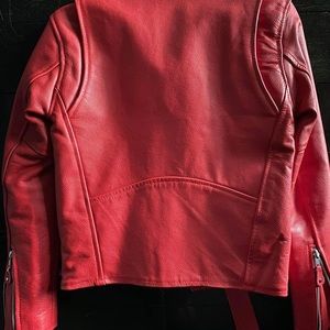 Leather King | Jackets & Coats | Small Red Leather Jacket | Poshmark